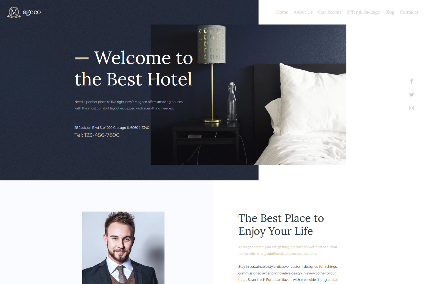 Hotel Web Design Template - MotoCMS