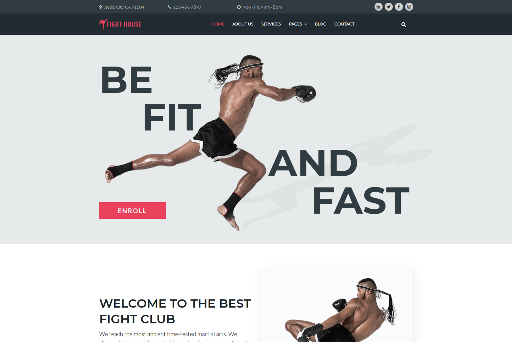 Karate Website Template - MotoCMS
