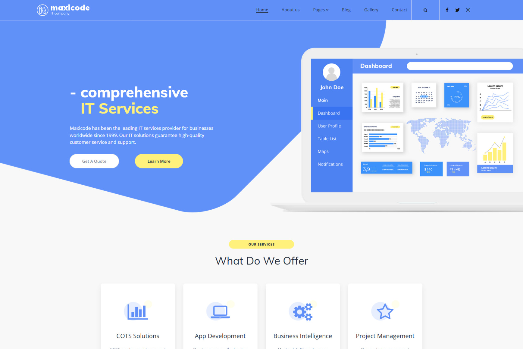 IT Service Website Template - MotoCMS