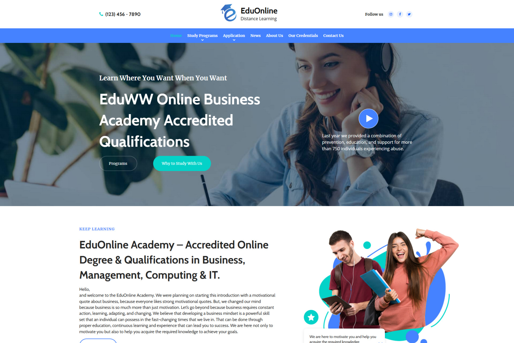 Distance Learning Website Design - MotoCMS