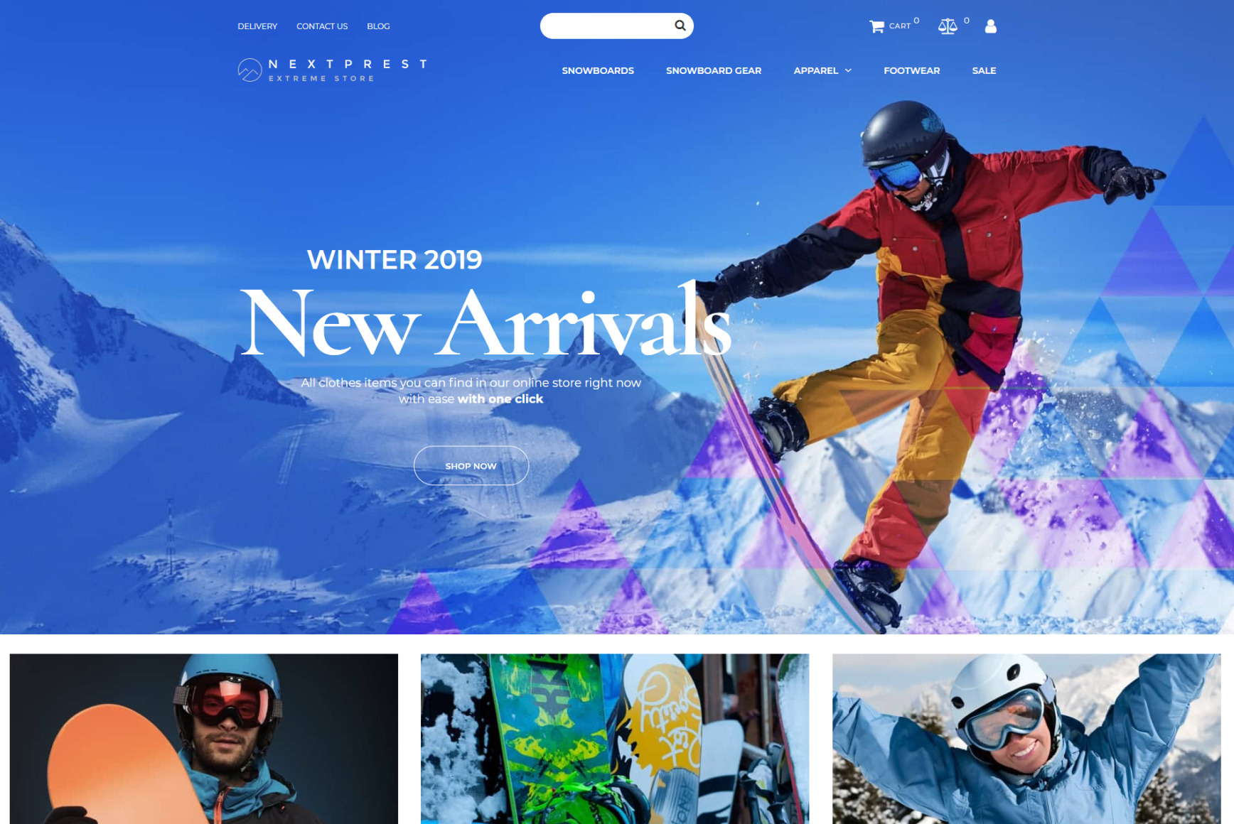 Extreme Sports Website Template for Sport Shop - MotoCMS