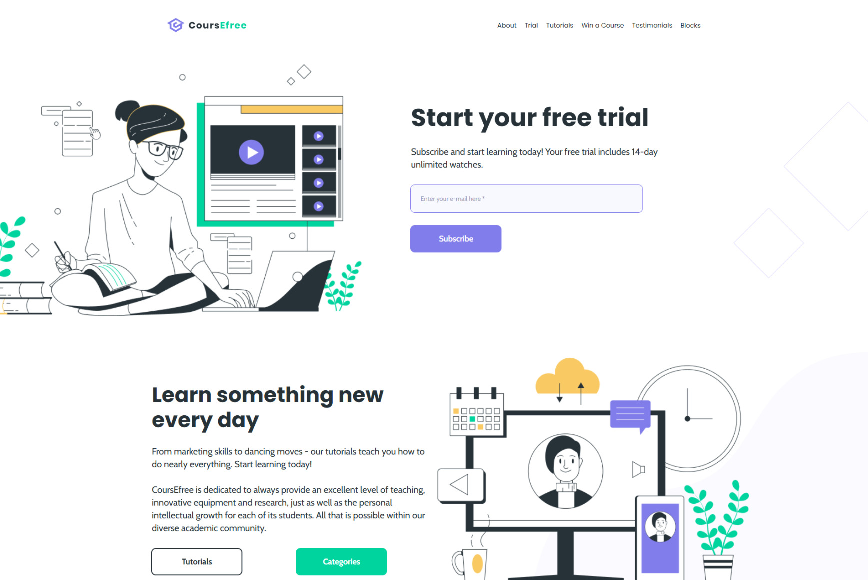Free Online Course Website Design - MotoCMS
