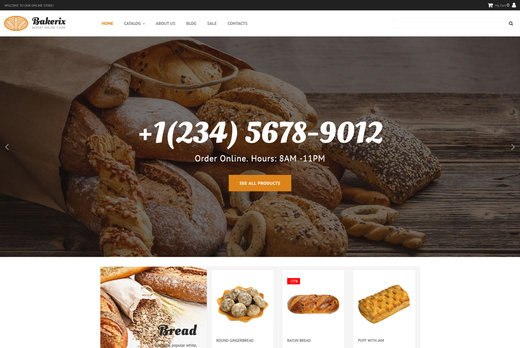 Bakery Shop Website Template - MotoCMS