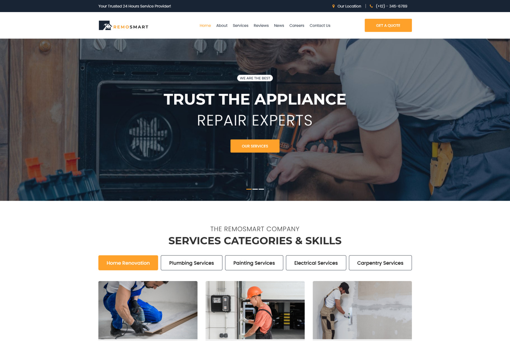 Home Services Website Design - MotoCMS