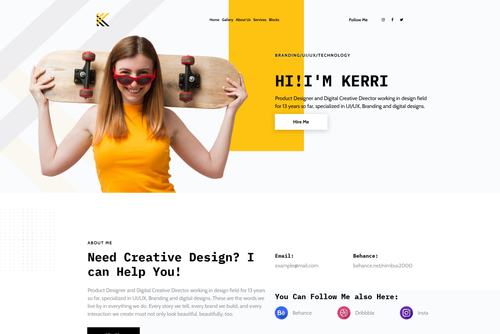 CVcard Website Template - MotoCMS
