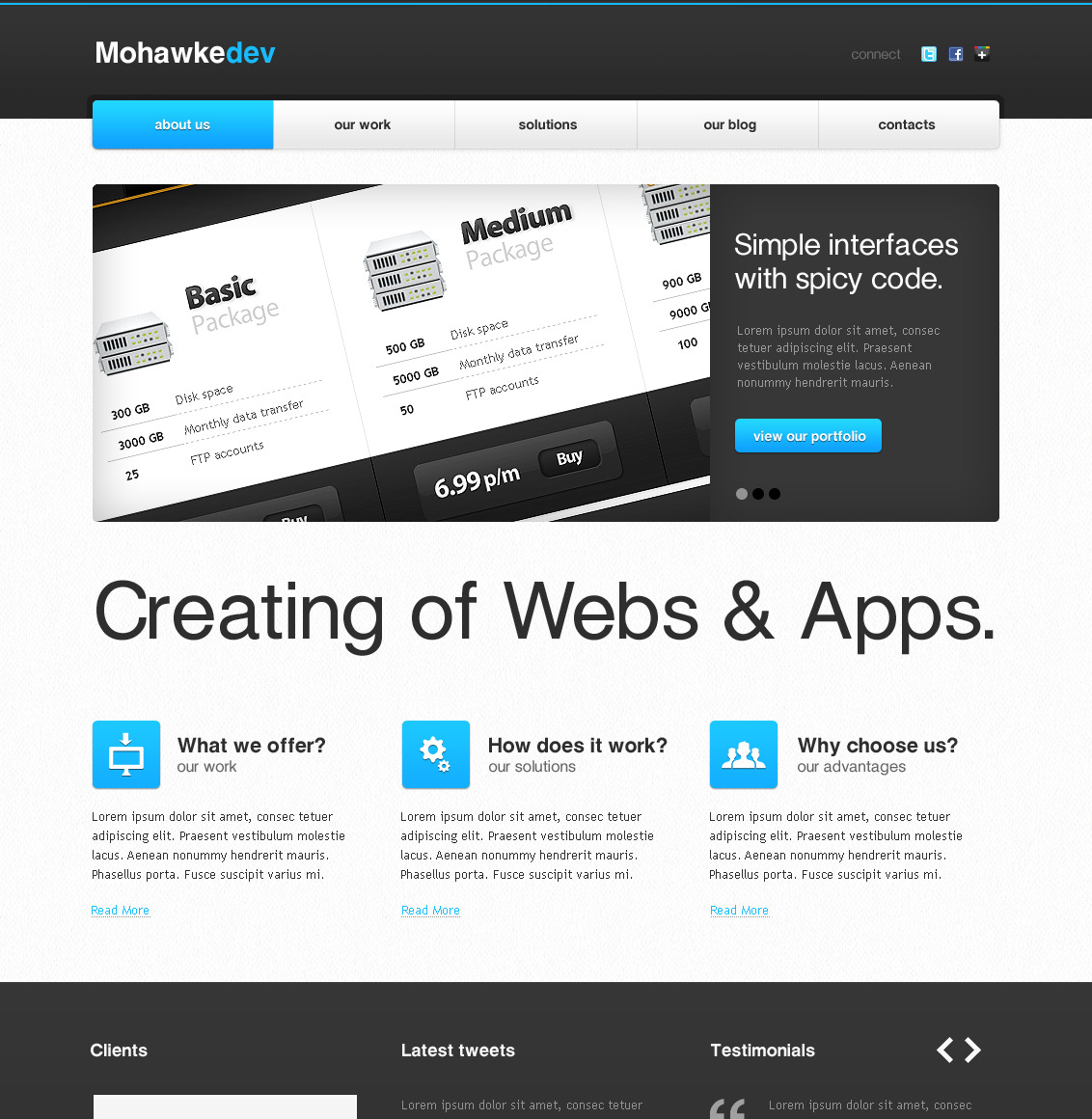 Web Development Template with jQuery Slider - MotoCMS