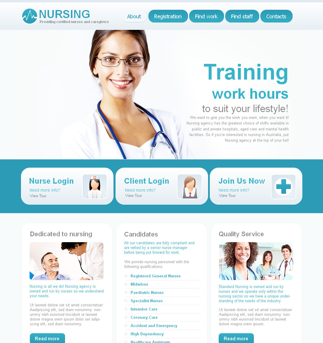 Nursing Website Template with jQuery Slider - MotoCMS