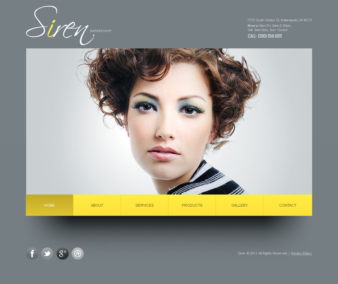 Hairstyle Designer Website Template with jQuery Image Slider - MotoCMS