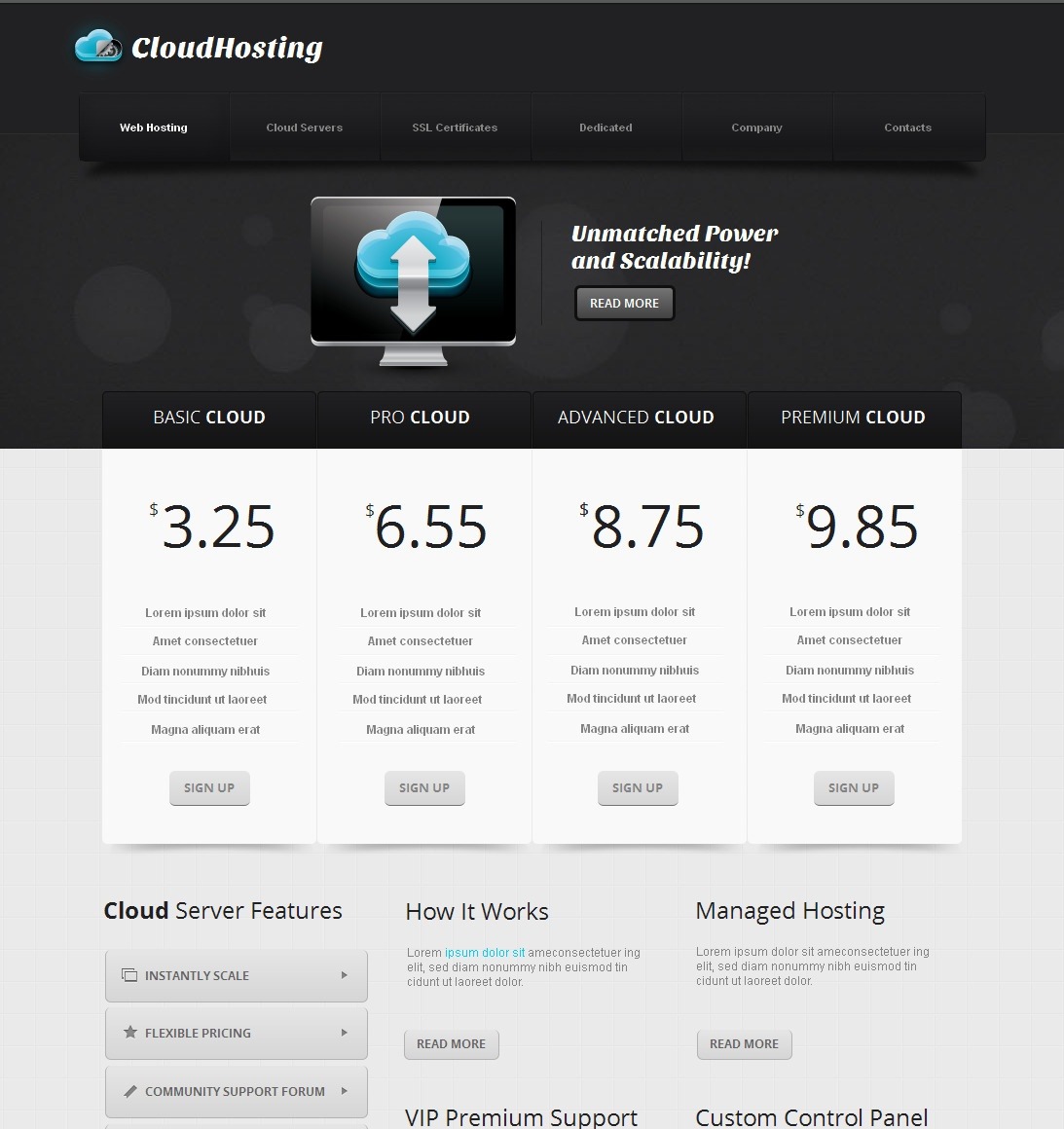 Hosting Provider Website Template - MotoCMS