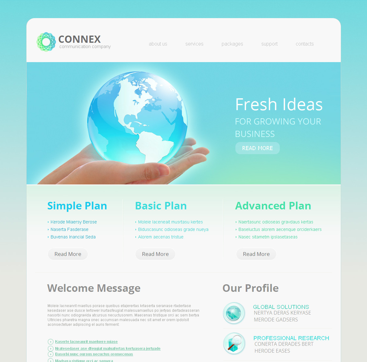 Light Blue Website Template for Business Purposes - MotoCMS
