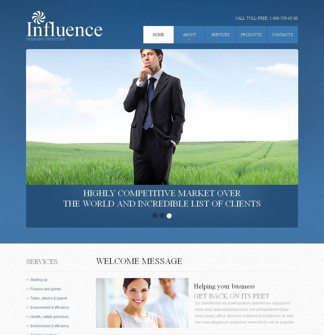 Investment Website Template with a jQuery Slider - MotoCMS
