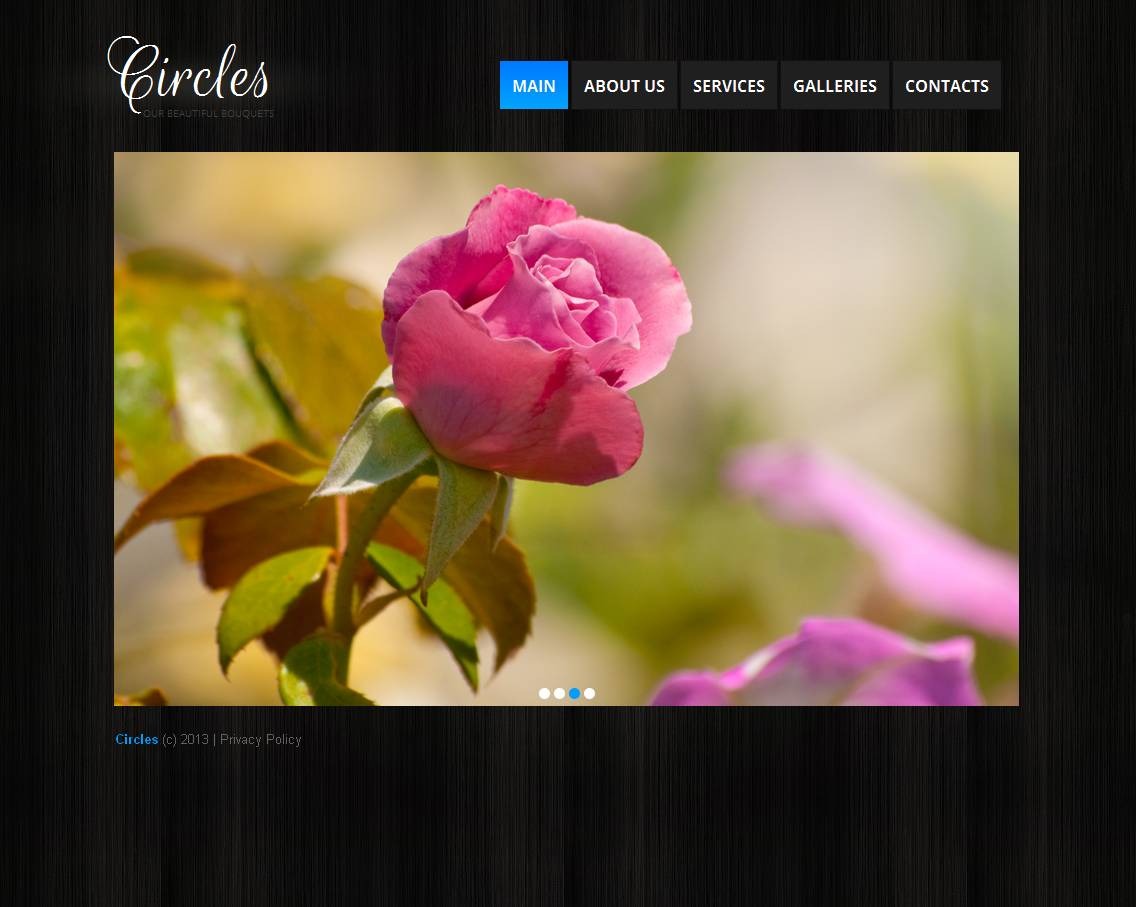 Florist Website Template with Black Wood Background - MotoCMS