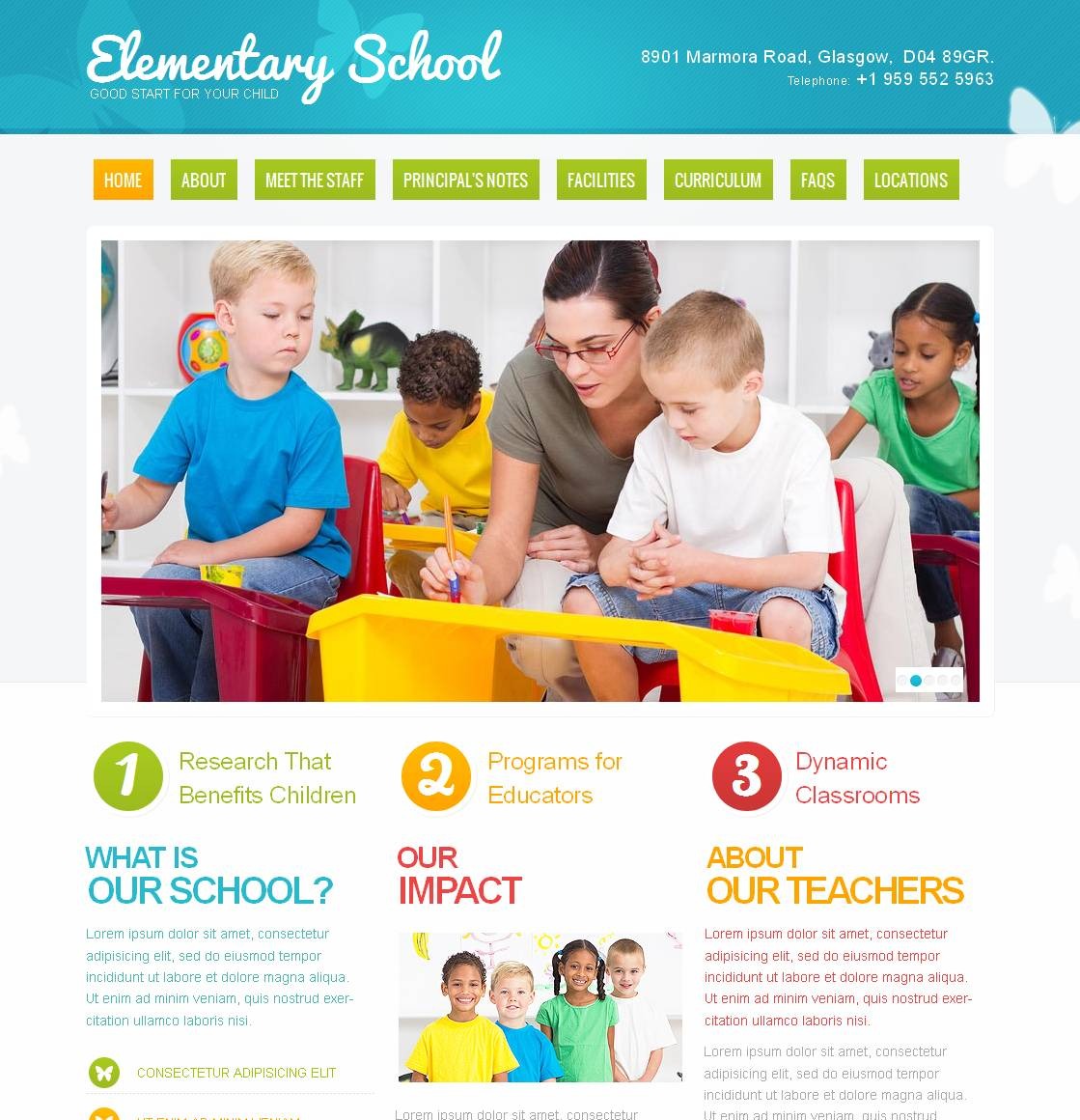 Kids Education Website Template with Eye-catchy Design - MotoCMS