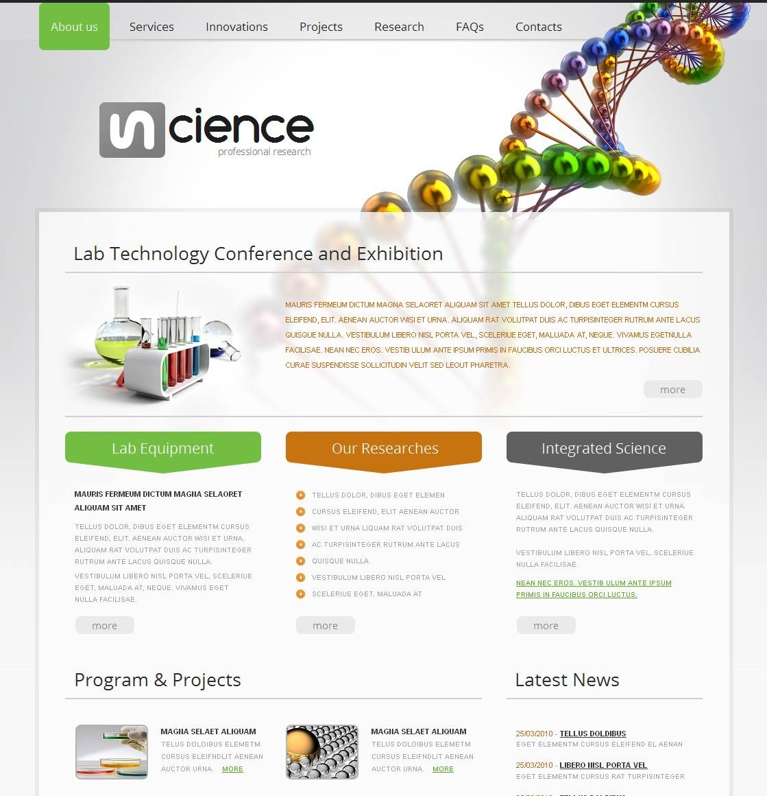 Science Web Template in Light Tones - MotoCMS