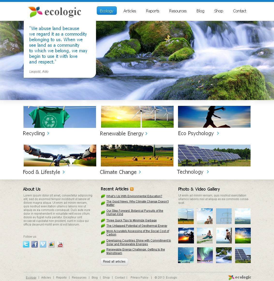 Environmental Website Template for Eco Organizations - MotoCMS