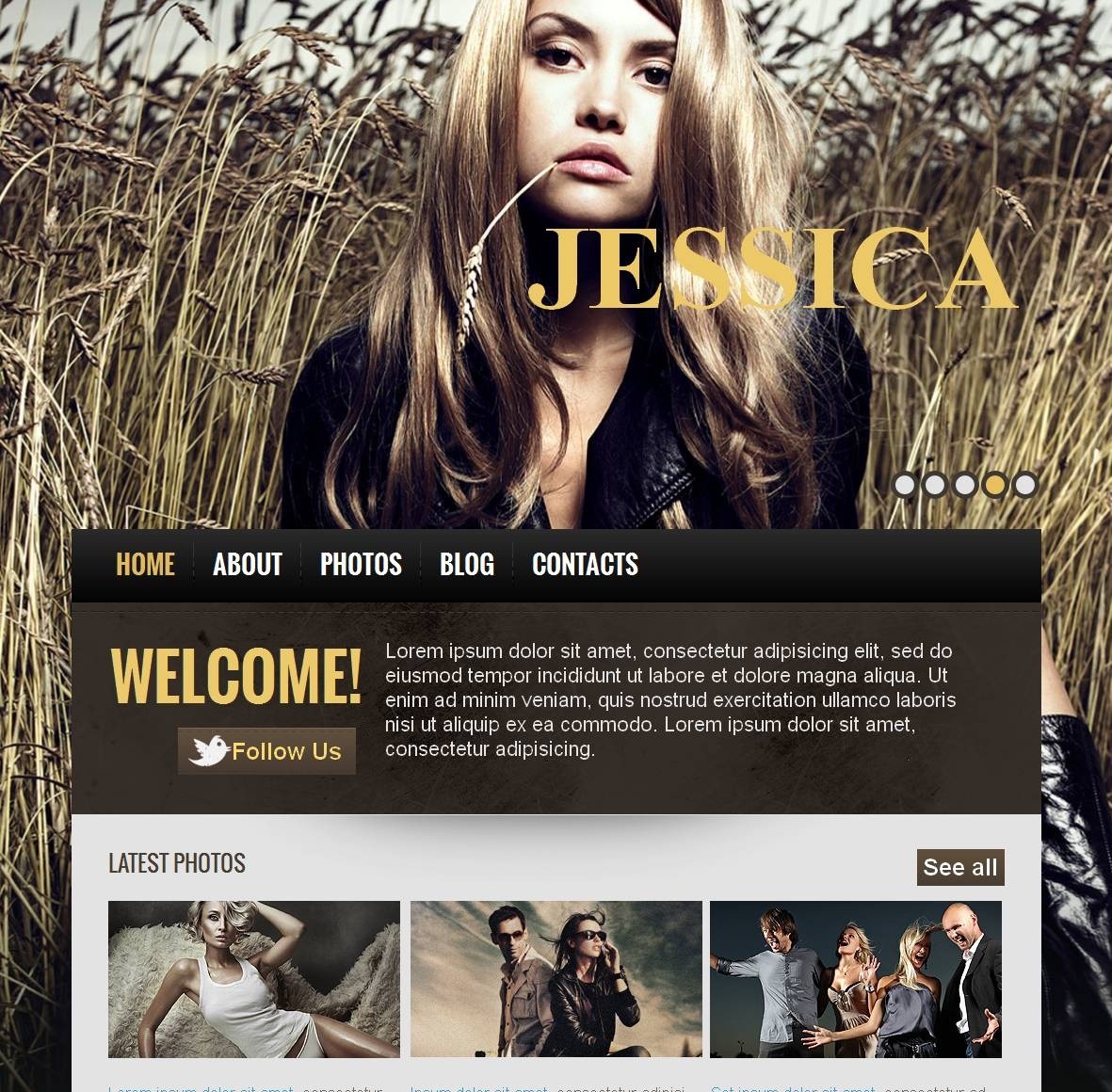Personal Page Web Template for Photography Artists - MotoCMS