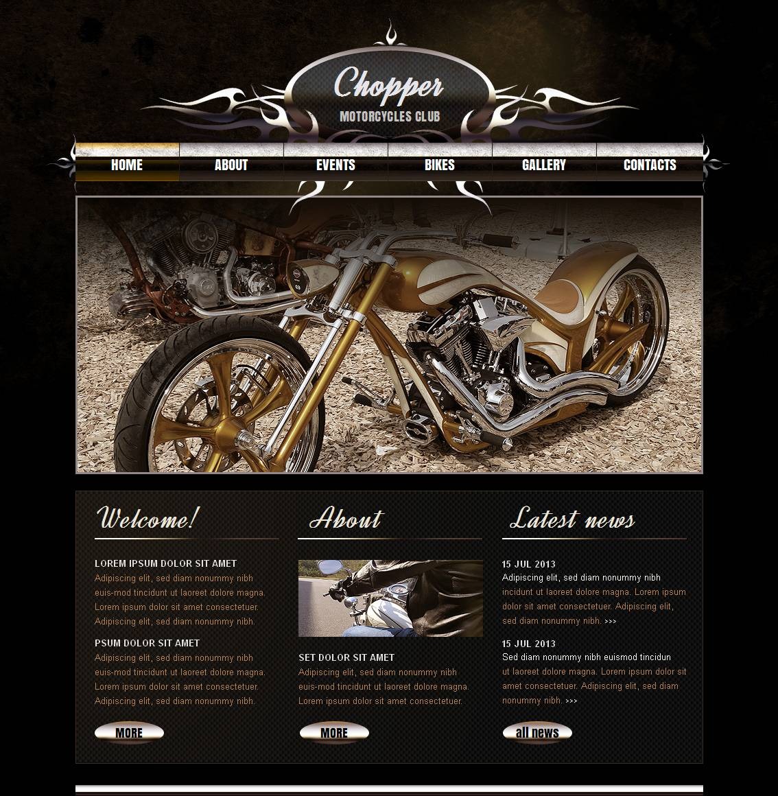 Motorcycles Club Website Template - MotoCMS