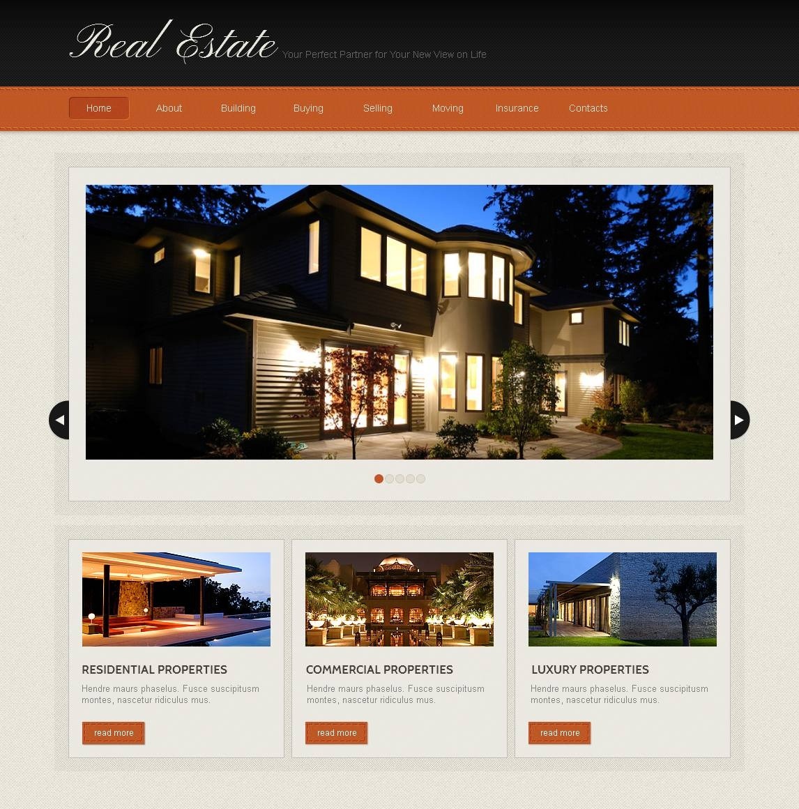 Real Estate Website Template with Elegant Look - MotoCMS