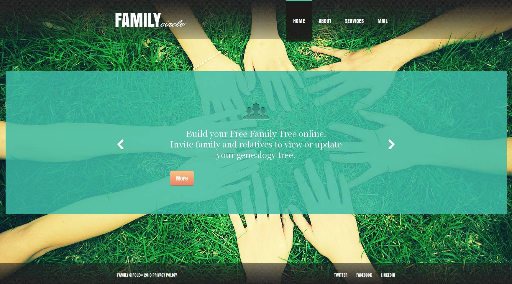 Family Website Template with Transparent Content Pages - MotoCMS