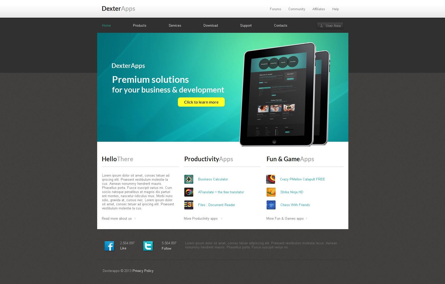 Business And Development Website Template - MotoCMS