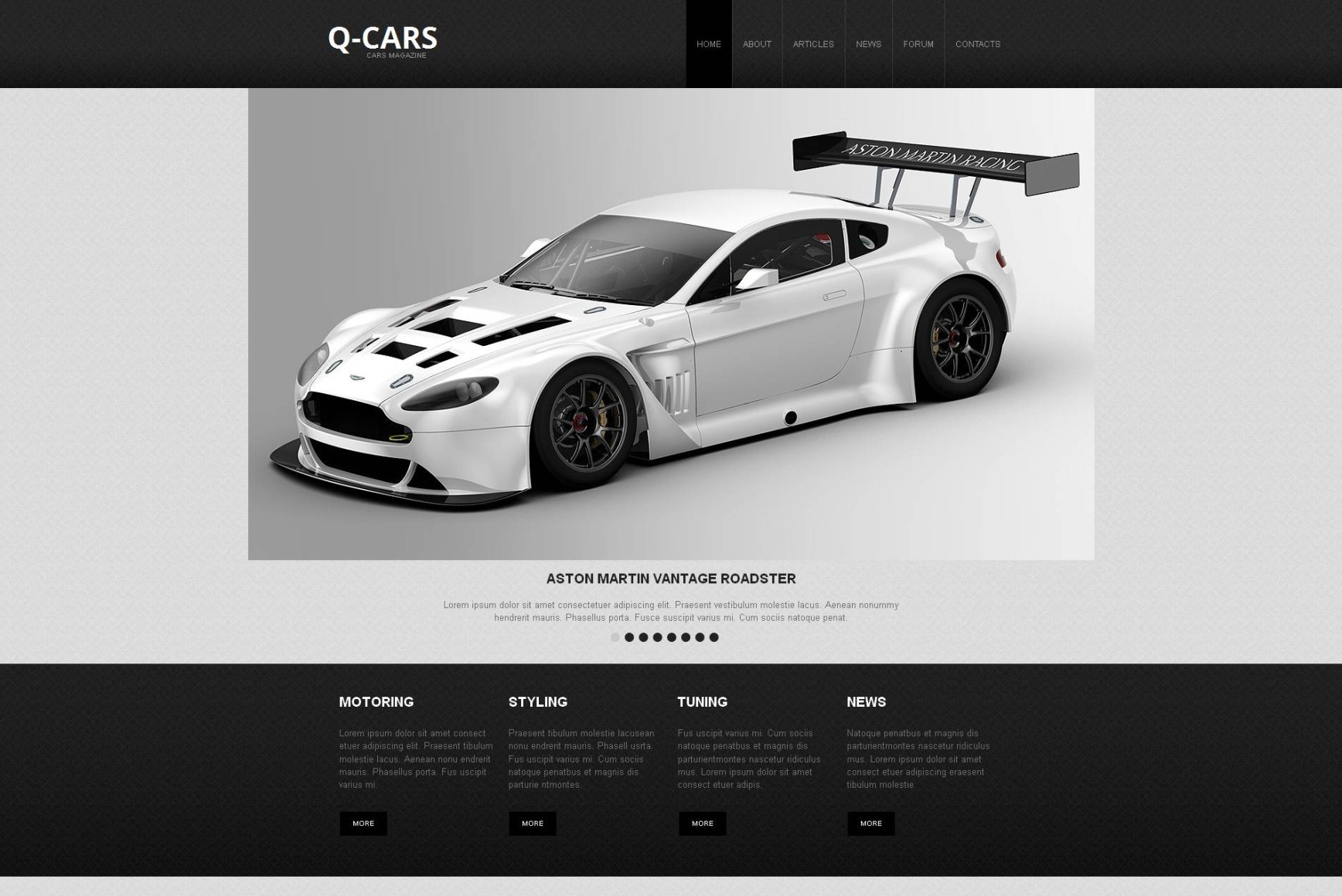Car Dealer Website Template Designed in Black and Gray - MotoCMS