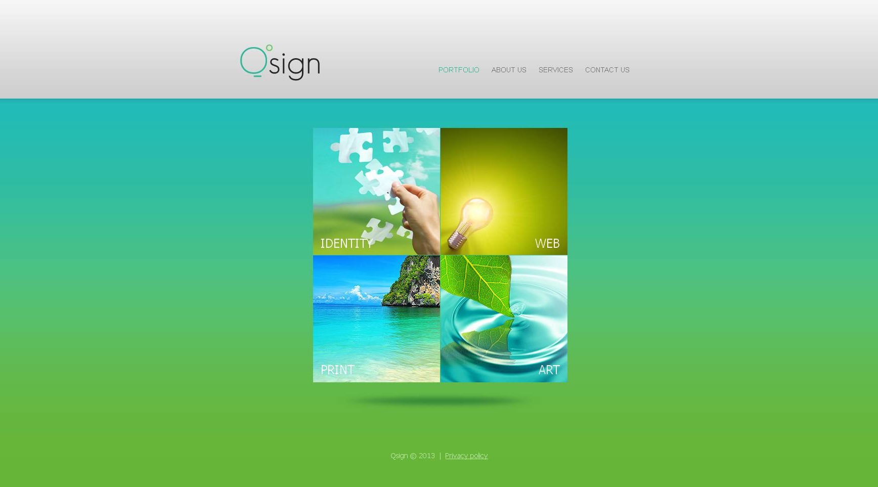 Blue-Green Portfolio Website Template - MotoCMS