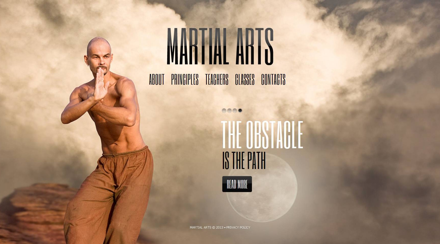 Karate Website Template with Full-Screen Background Photo - MotoCMS