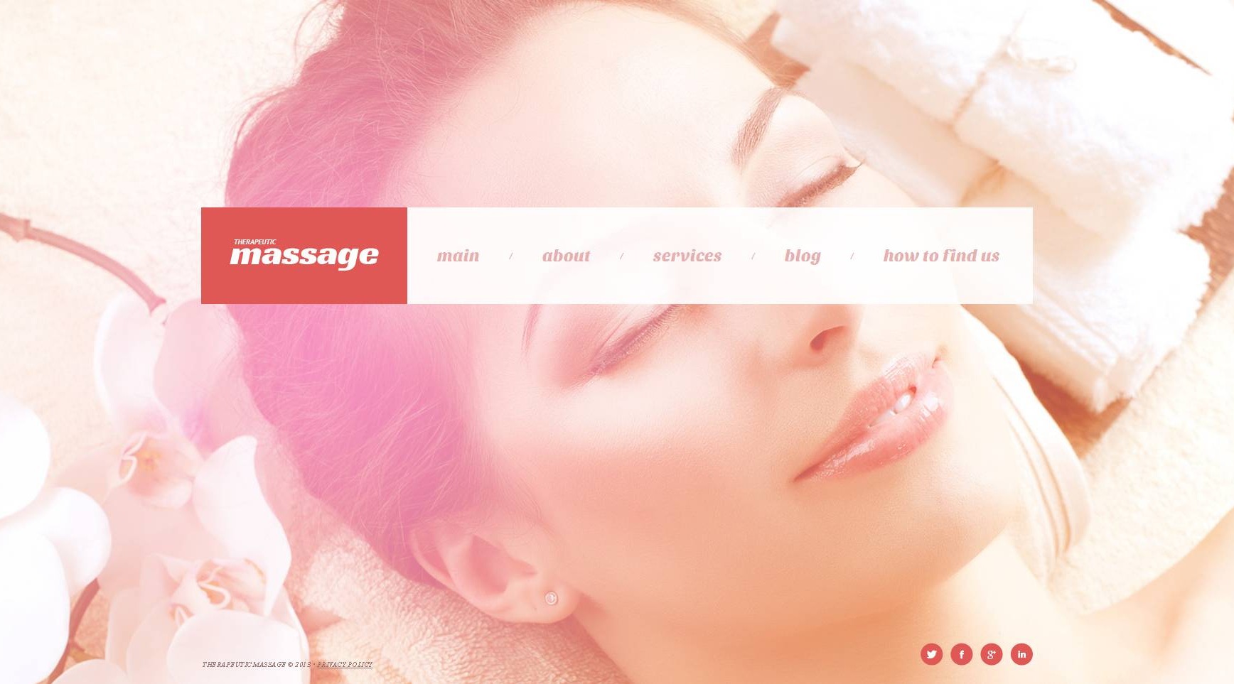 Massage Web Template with Blurred Background - MotoCMS
