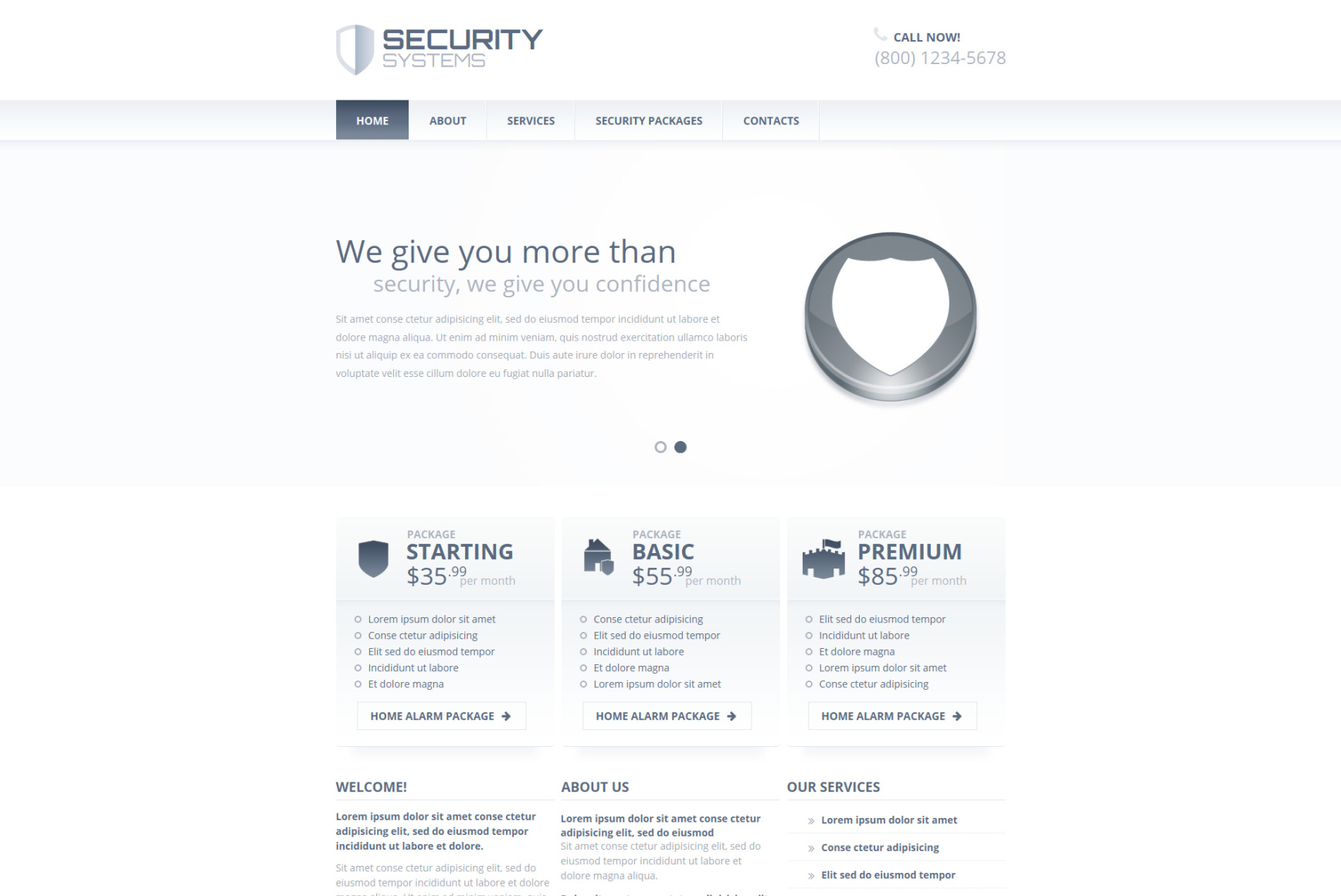 Security Services Web Template - MotoCMS