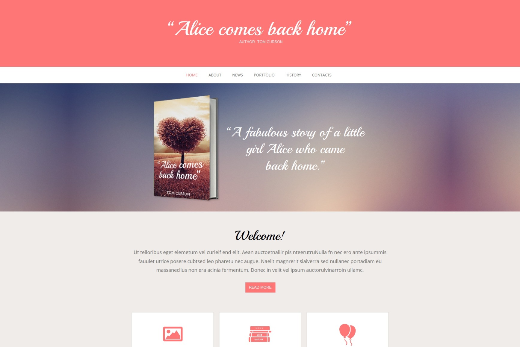 Book Promotion Website Template for Authors - MotoCMS