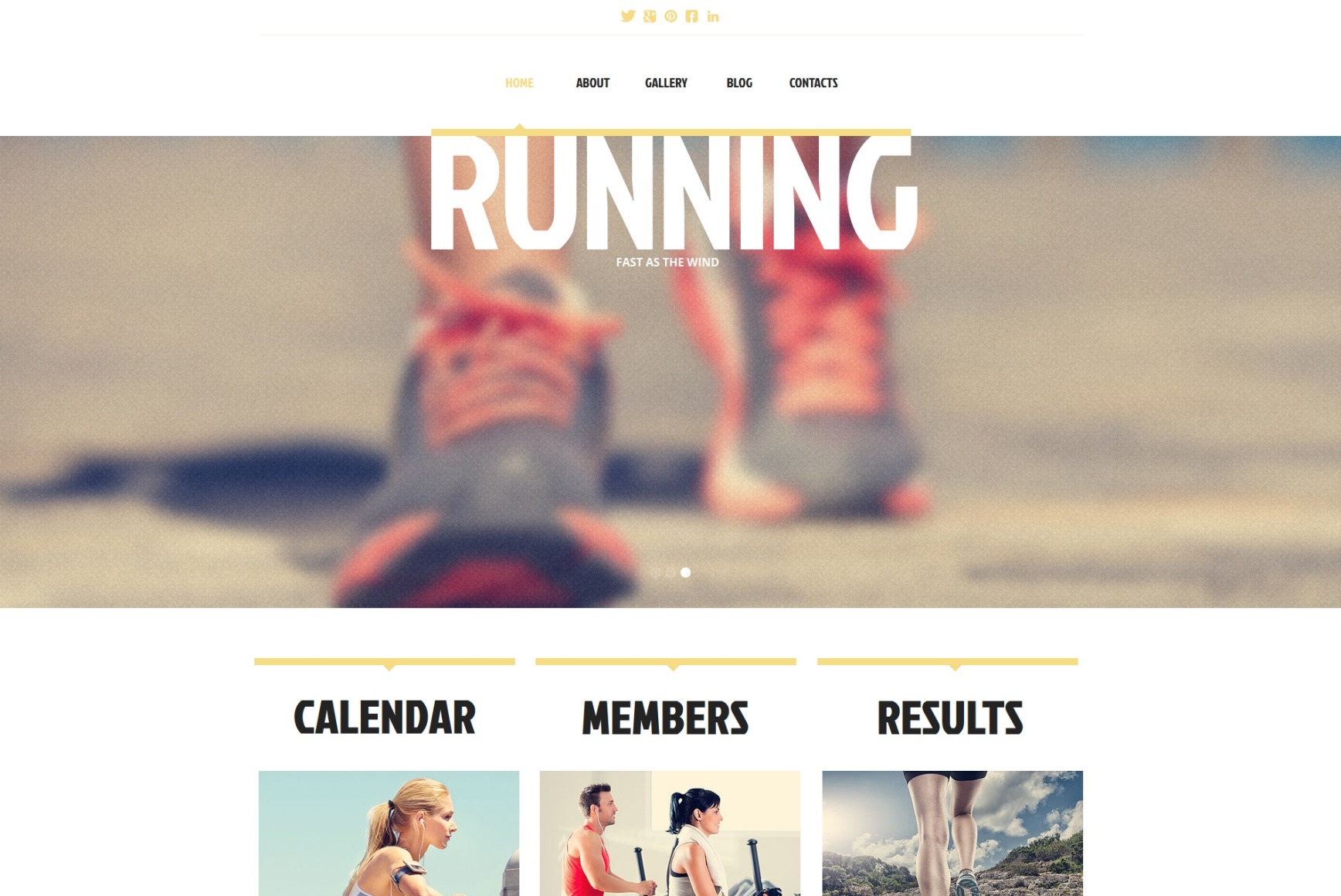 Running Website Template with a Fullwidth Header Image - MotoCMS