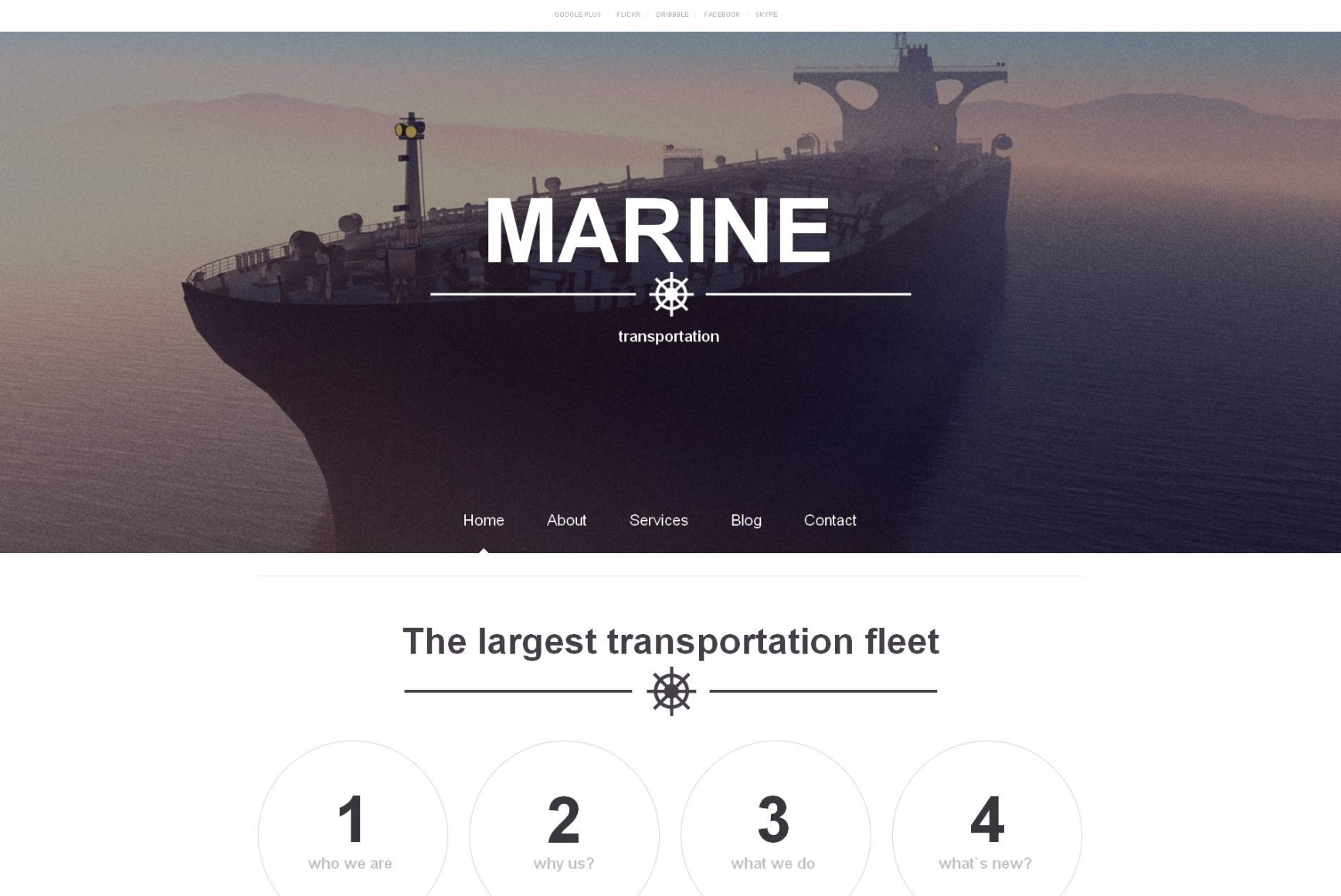 Marine Transportation Website Template with Large Header Image - MotoCMS