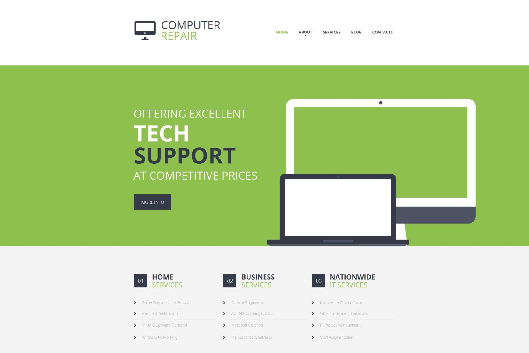 Computer Repair Website Template with CMS - MotoCMS