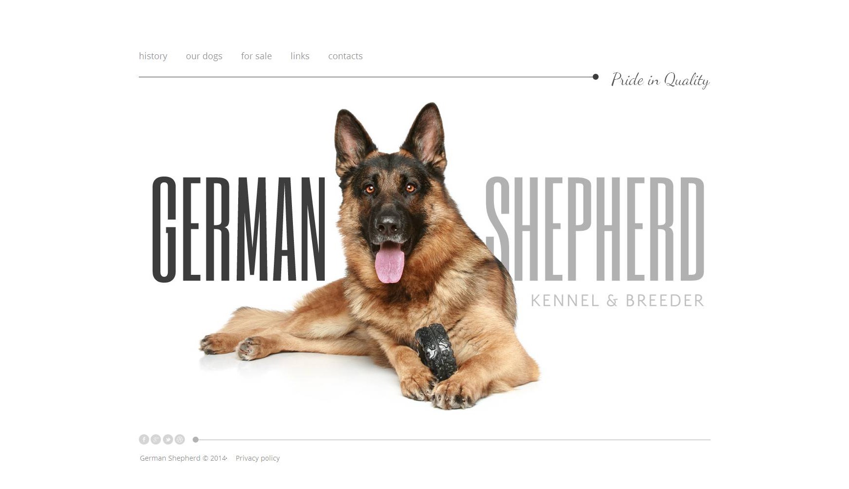 Dog Kennel Website Design for German Shepherd Sites - MotoCMS