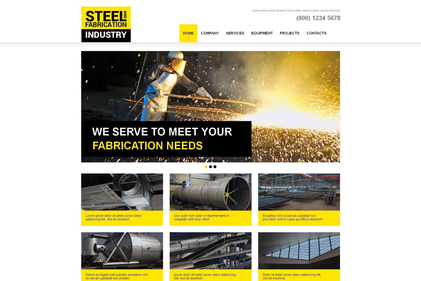 Steel Industry Website Design with CMS - MotoCMS