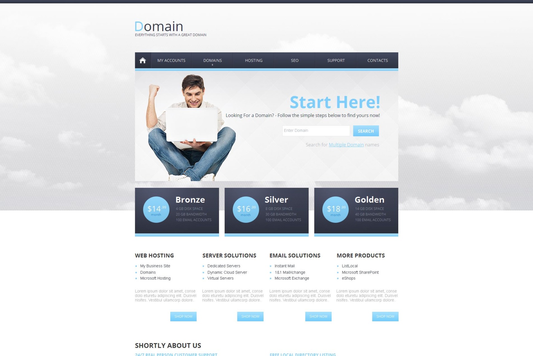 Web Hosting Website Template for Hosting Providers - MotoCMS