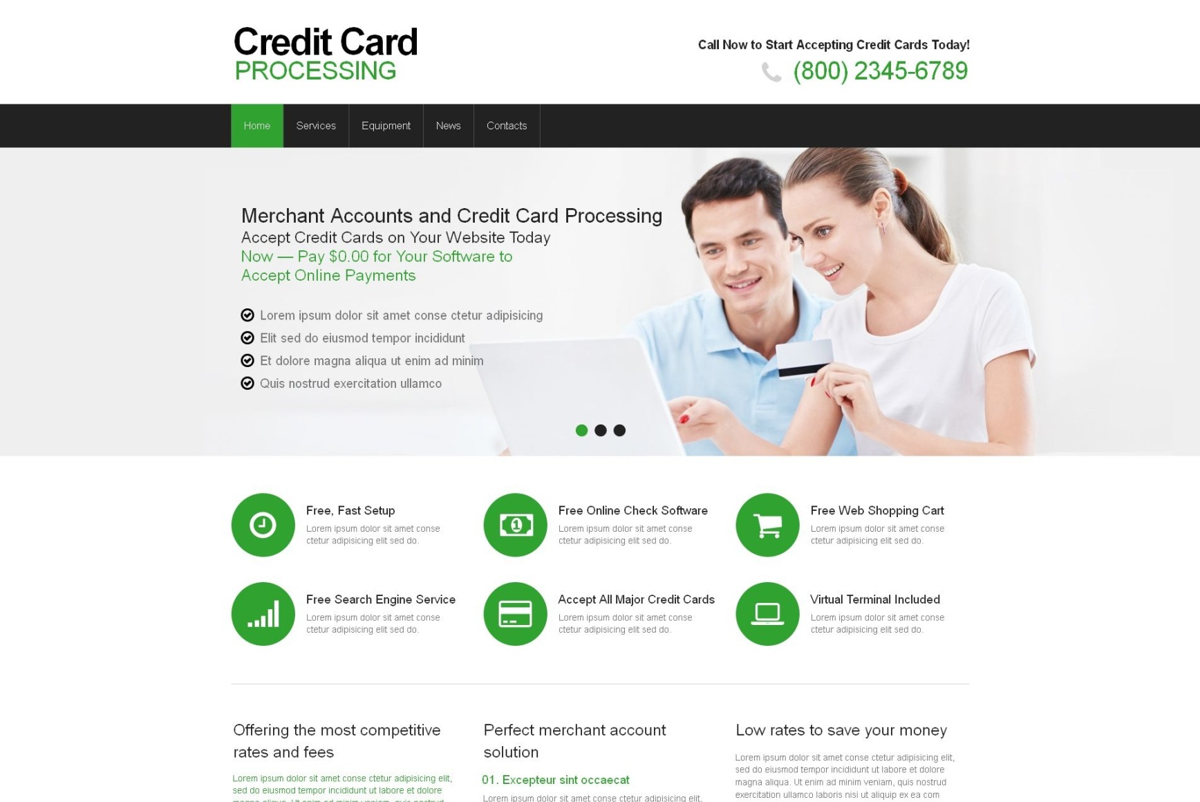 Credit Card Processing Website Template - MotoCMS