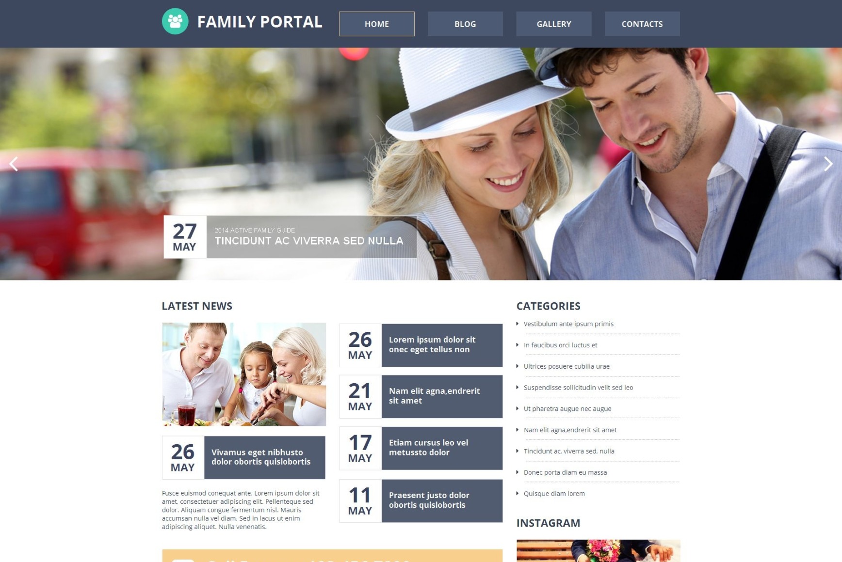 Family Portal Website Design - MotoCMS