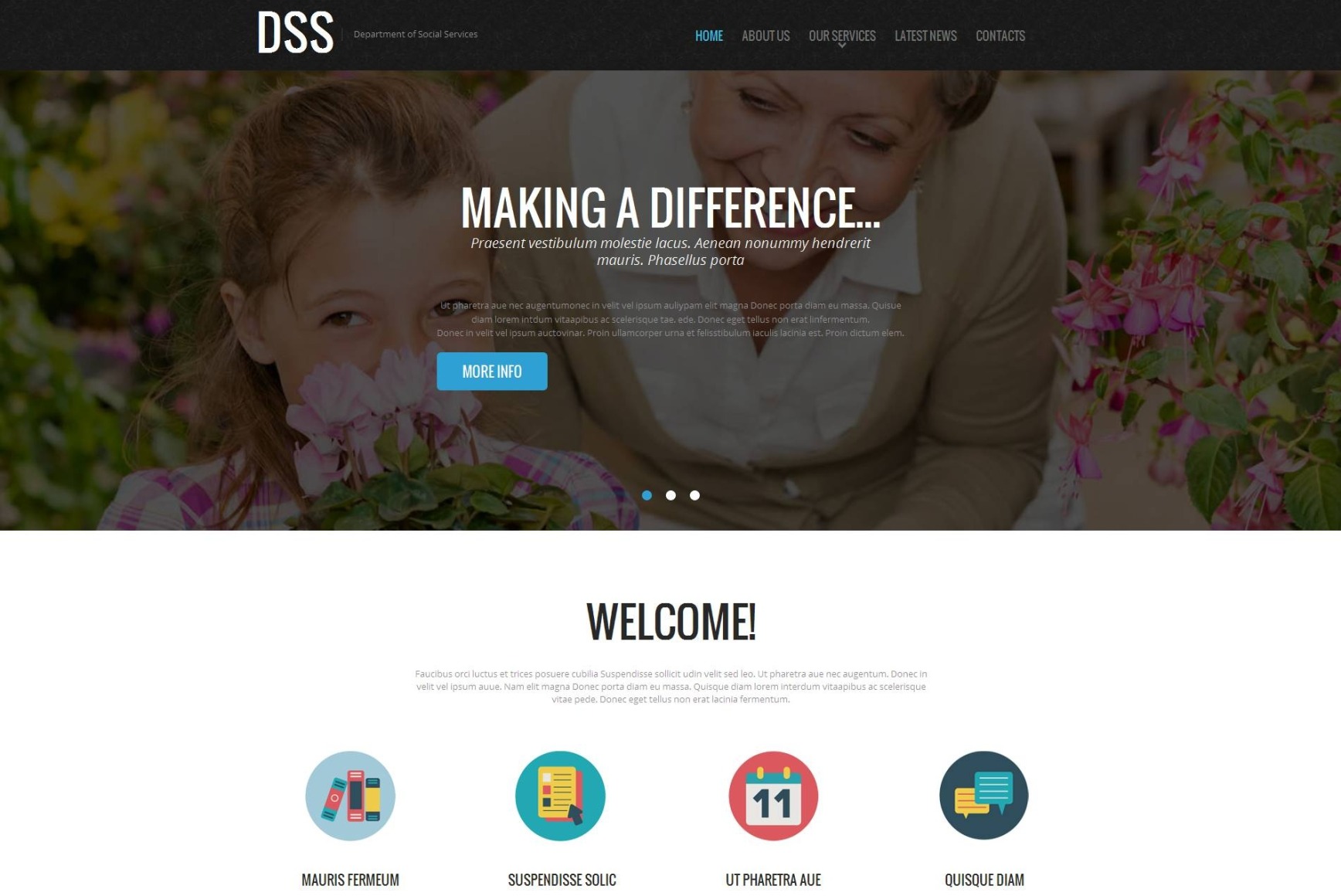 Social Services Website Template - MotoCMS