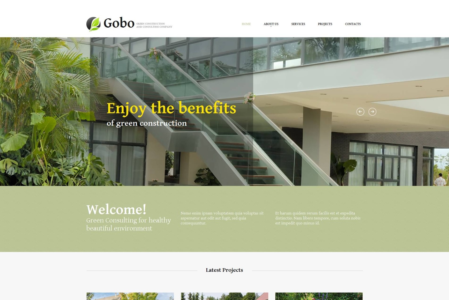 Green Construction Website Template with Minimalist Design - MotoCMS