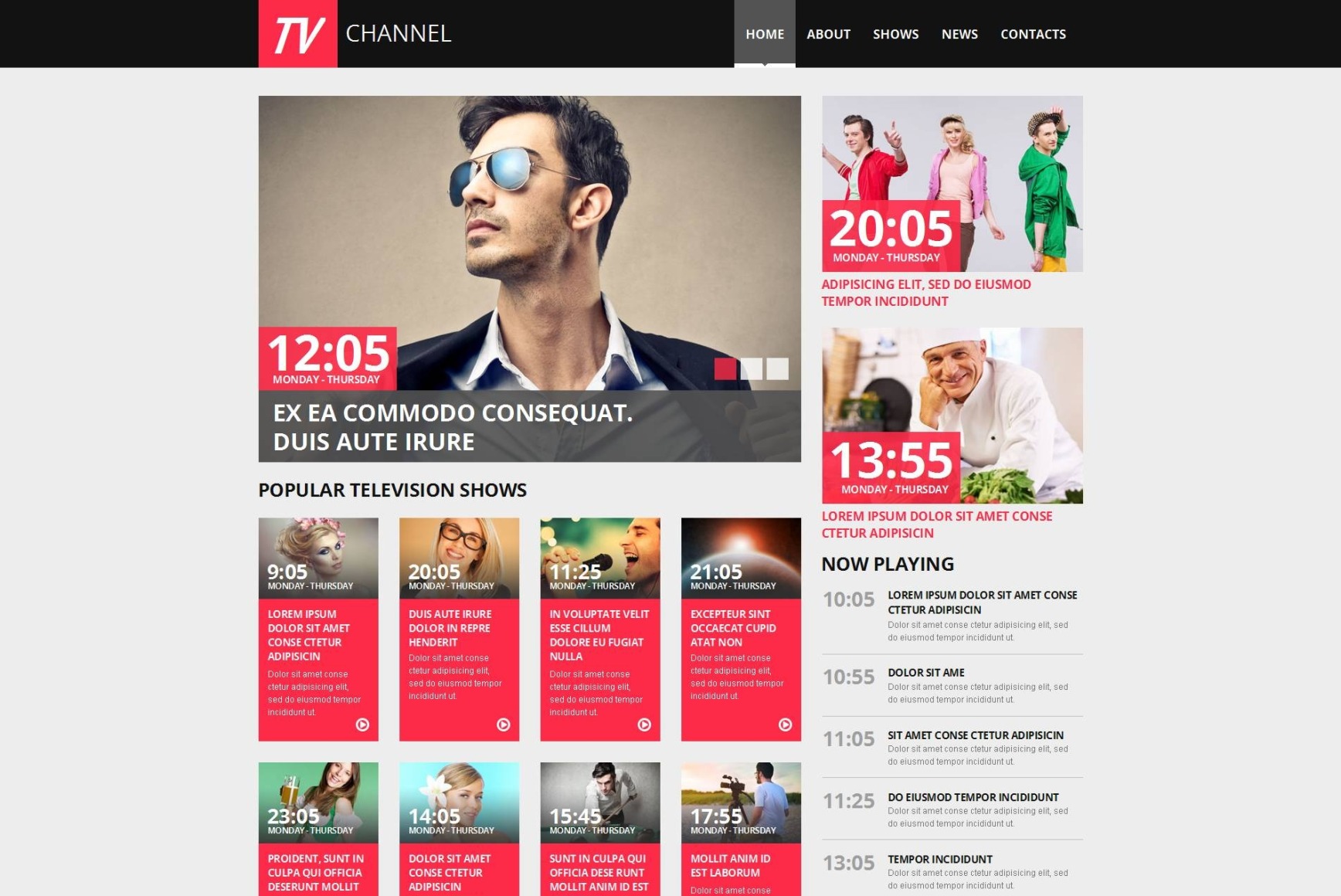 TV Channel Website Template with Bright-Colored Design - MotoCMS