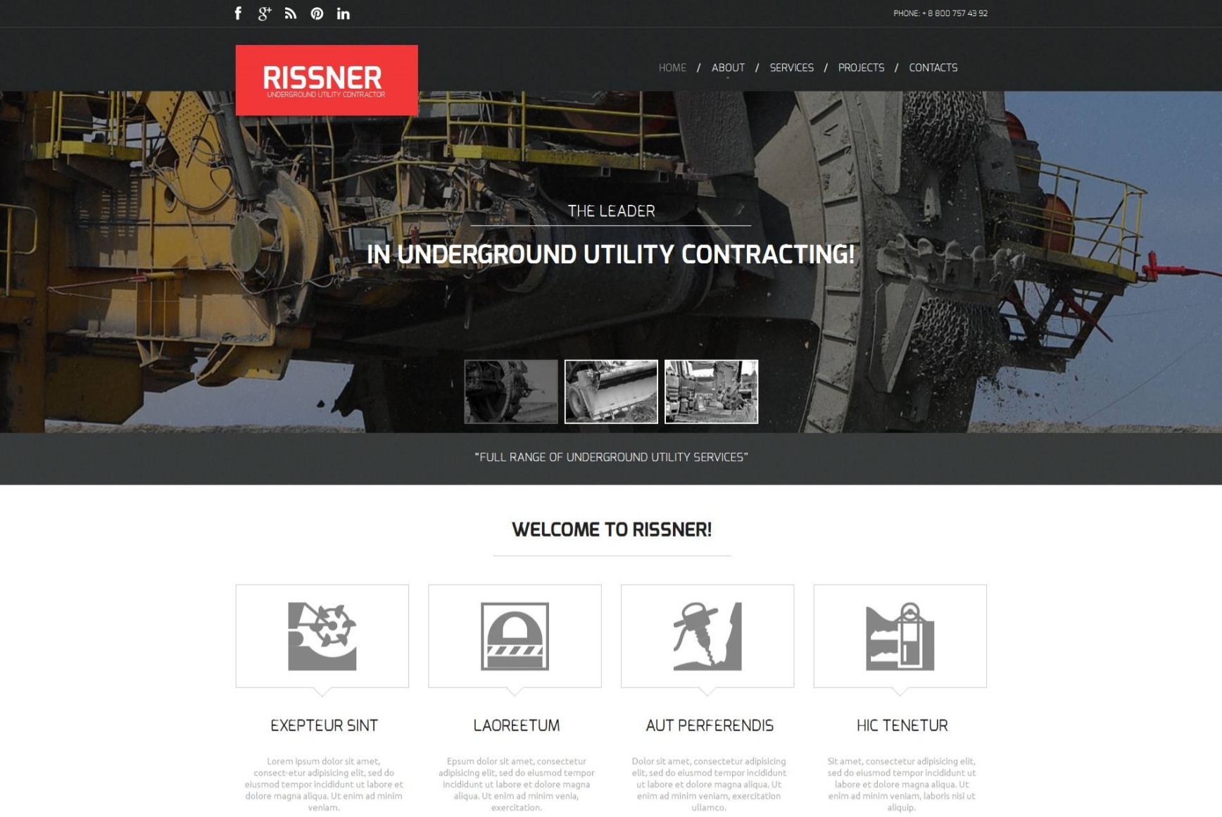 Industrial Website Template with Home Page Slider - MotoCMS