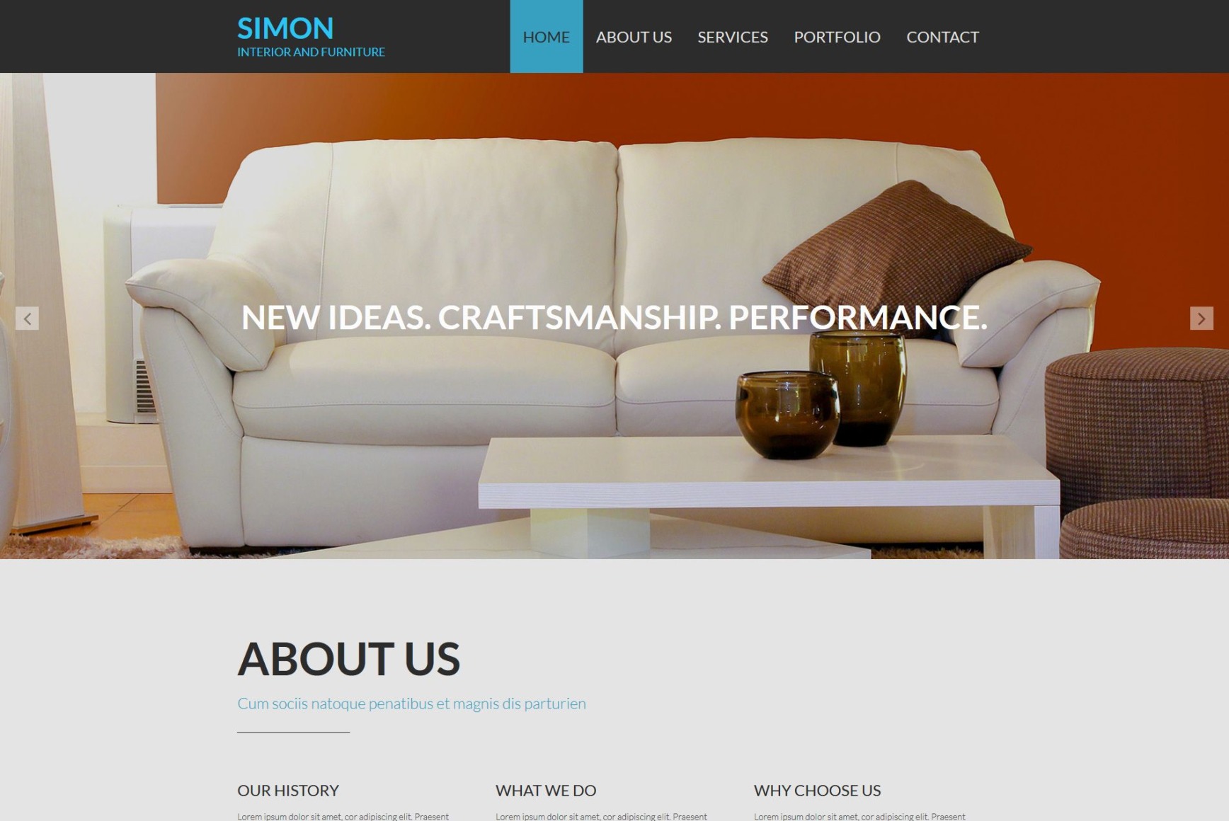 Home Decor Website Design for Interior & Furniture Site - MotoCMS