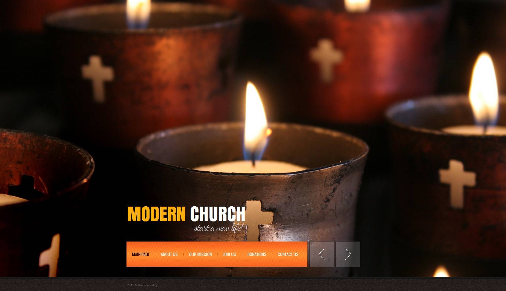 Modern Church Website Design with a Photo Background - MotoCMS