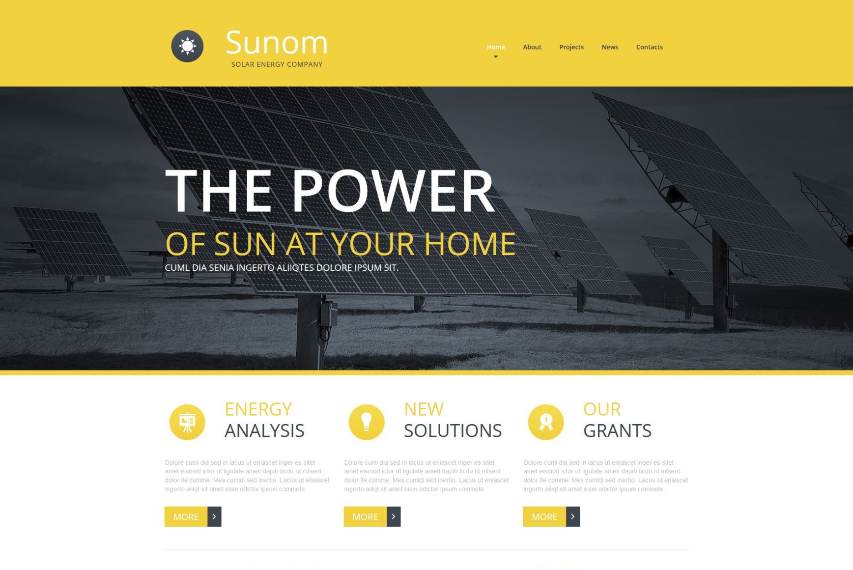 Solar System Website Template for Renewable Energy Site - MotoCMS