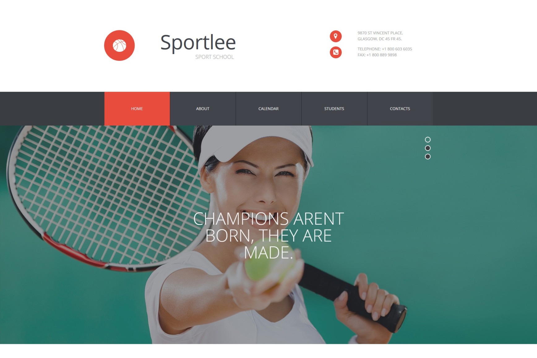 Sports Web Template for Sport School Website - MotoCMS