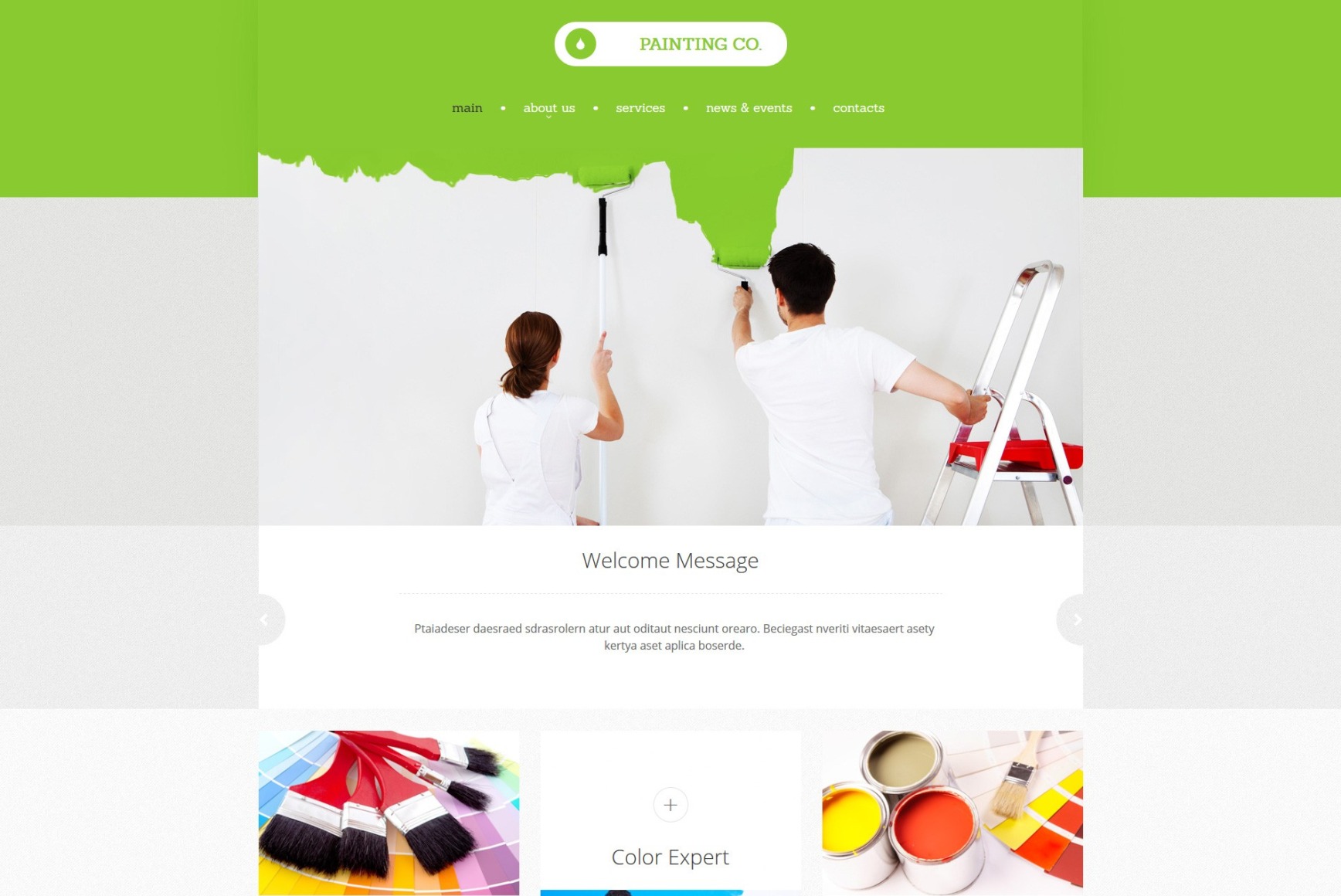 Painting Website Template for Residential Painting Services - MotoCMS