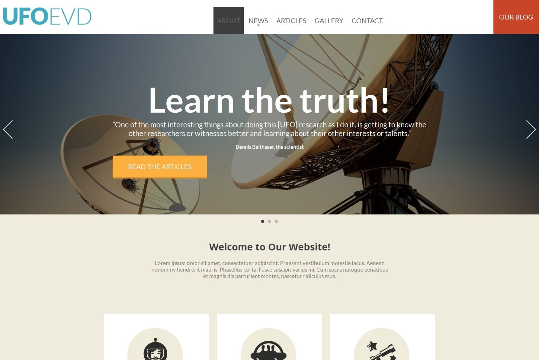Science Website Design Template - MotoCMS