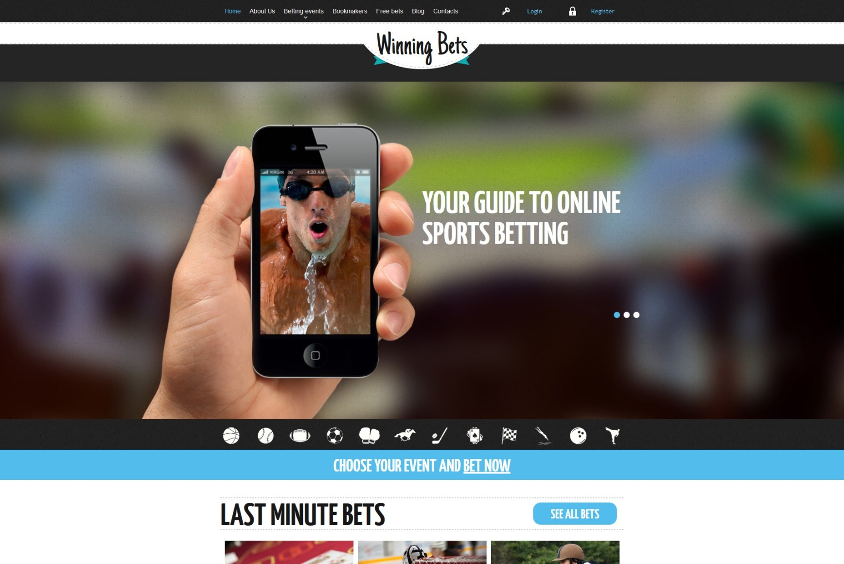 Sports Betting Website Template for Online Gambling - MotoCMS