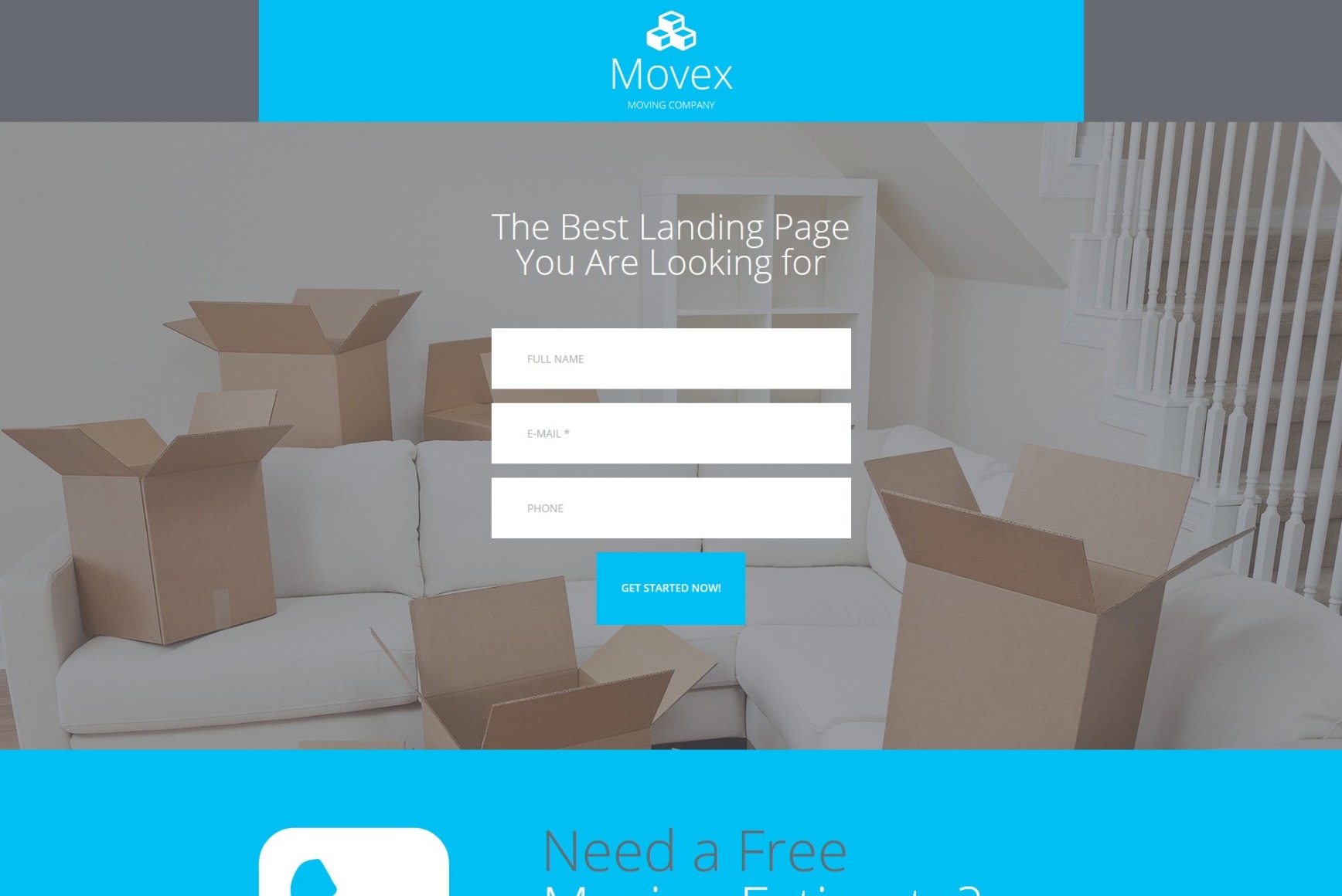 Courier Company Website Template for Moving Service - MotoCMS